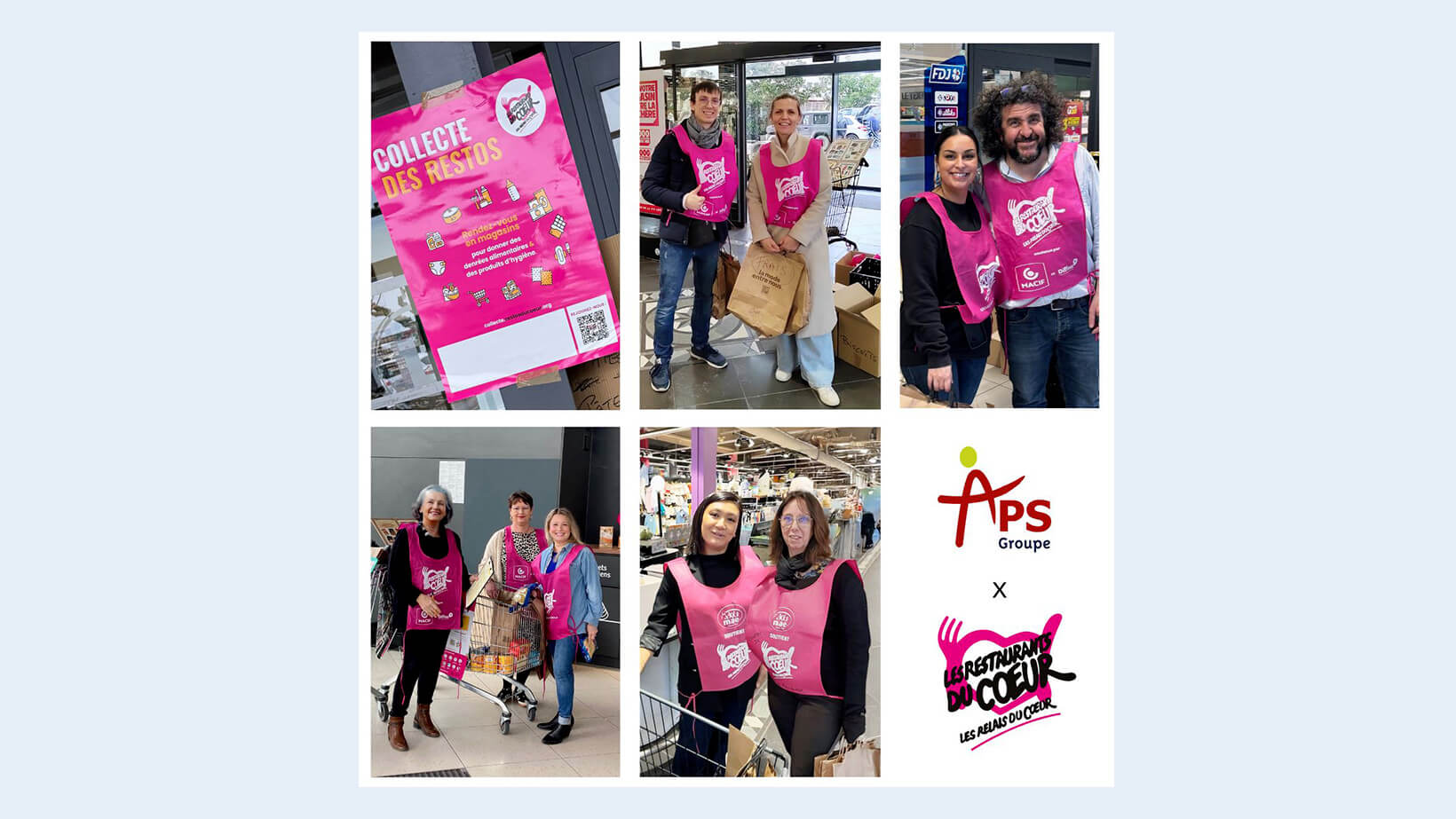 APS aux côtés des bénévoles des Restos du Cœur